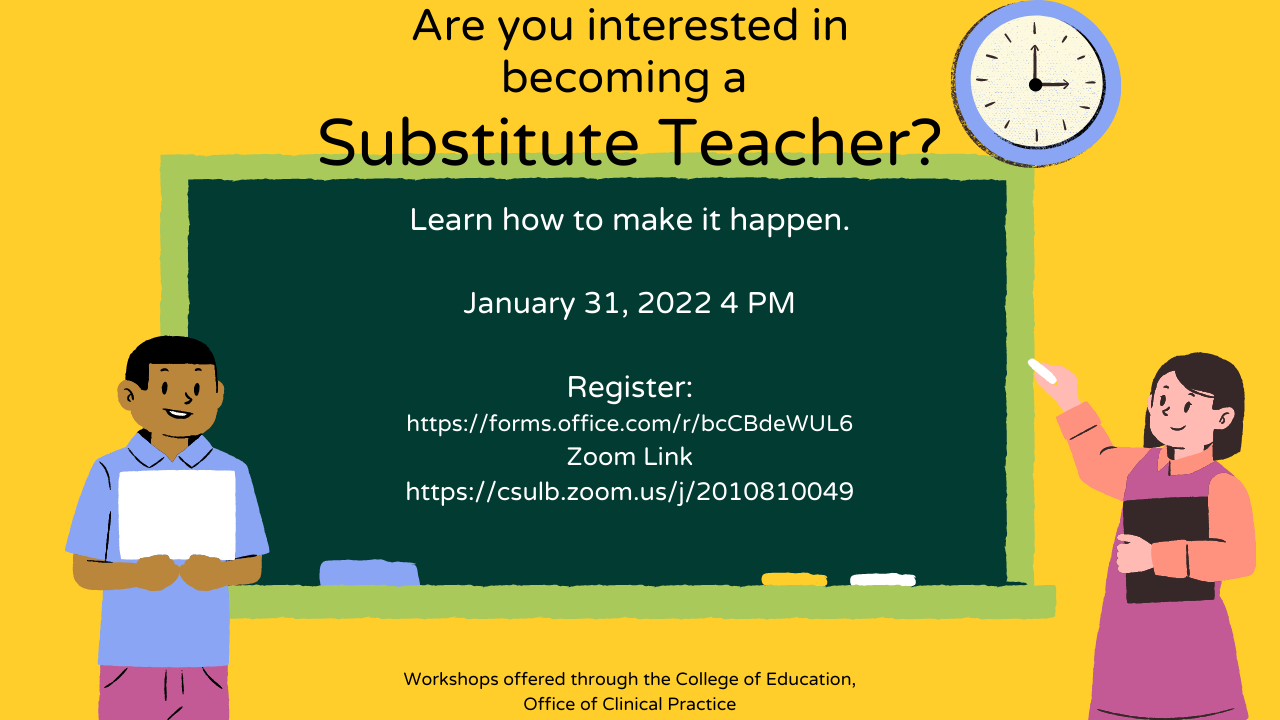 Substitute Teaching Info Session | California State University Long Beach